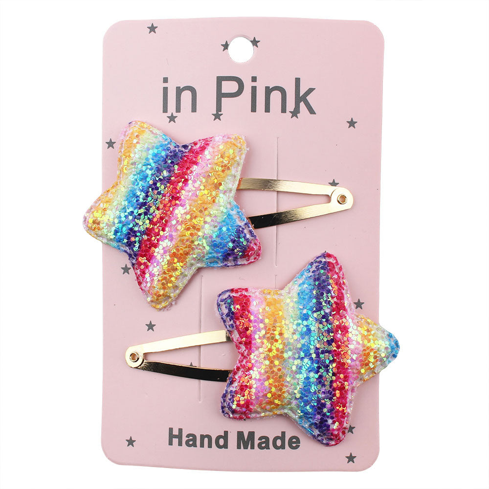 Glitter & Sparkle Hair Clip Sets - Multiple Colors – Rose + Ev Children ...